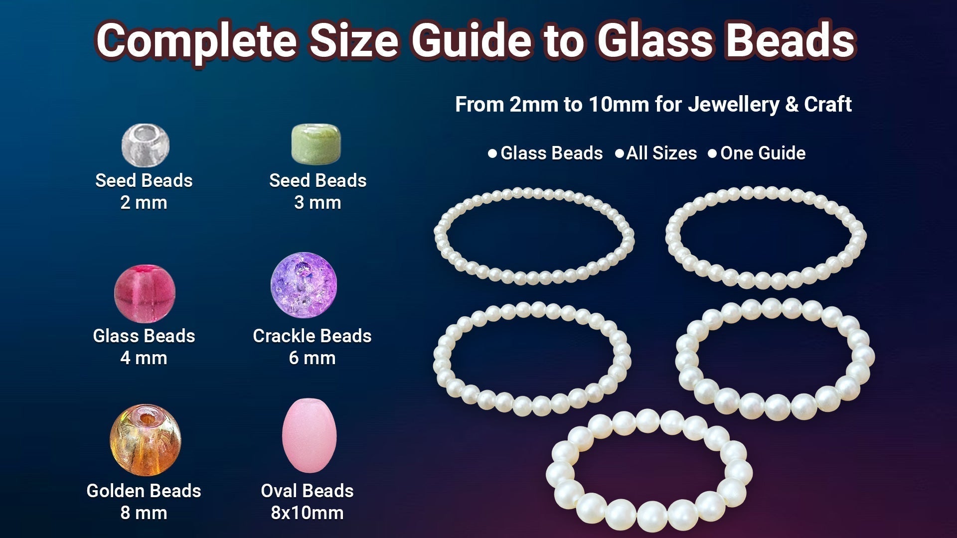 Complete Size Guide to Glass Beads: From 2mm to 10mm for Jewellery & C ...