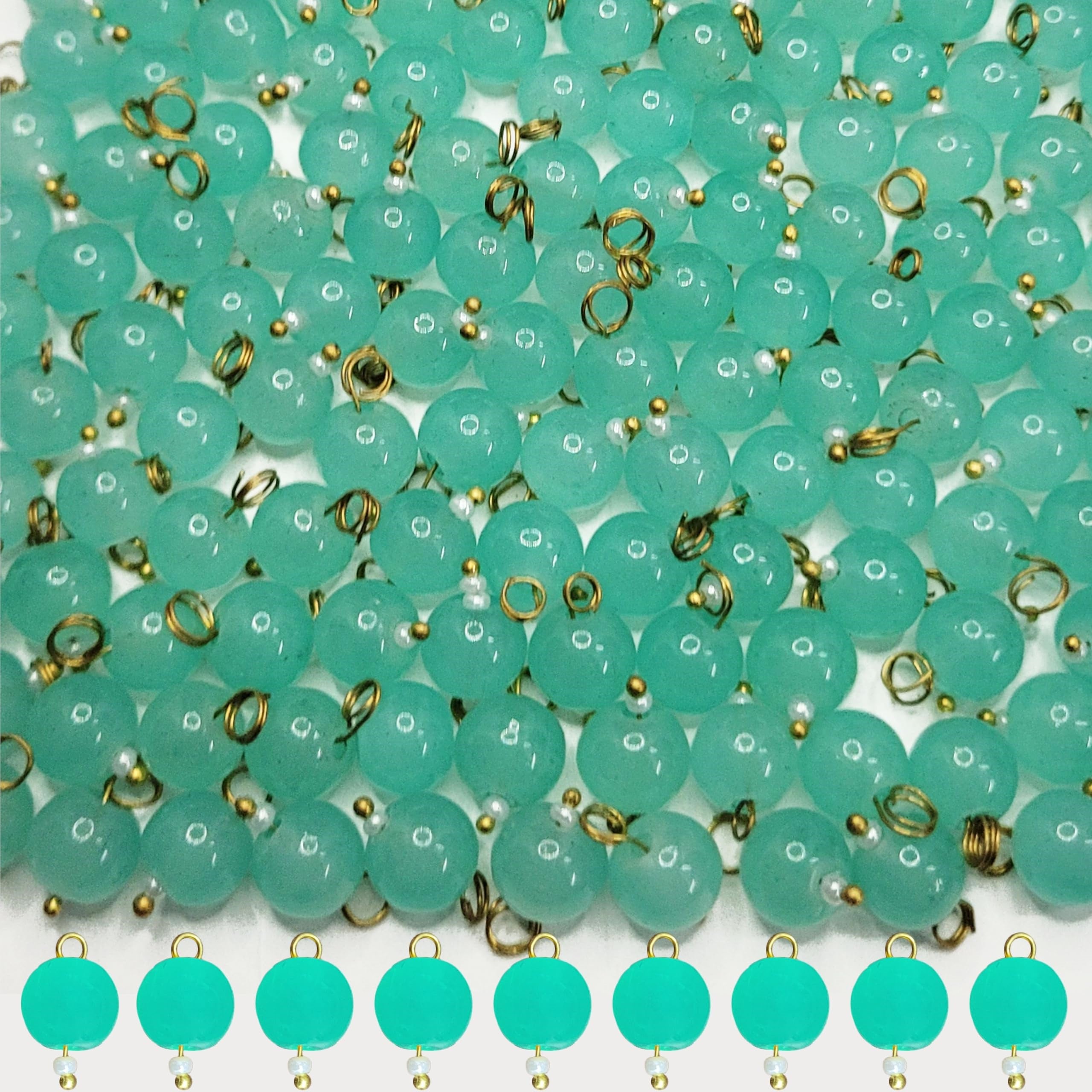 Multicolour Round Glass Pearl Hanging Beads – INDIKONB